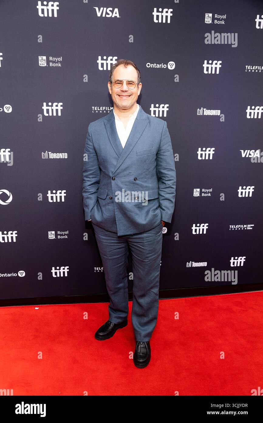 Alex Orlovsky attends the premiere of "Roofman" at the 2025 Toronto ...
