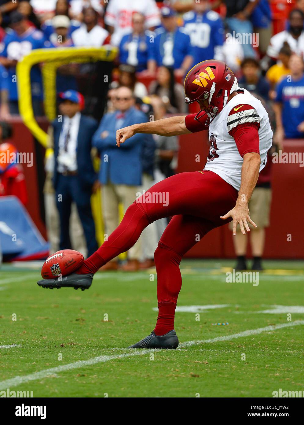 Sept 7, 2025: Washington Commanders P #10 Tress Way punts the ball away ...