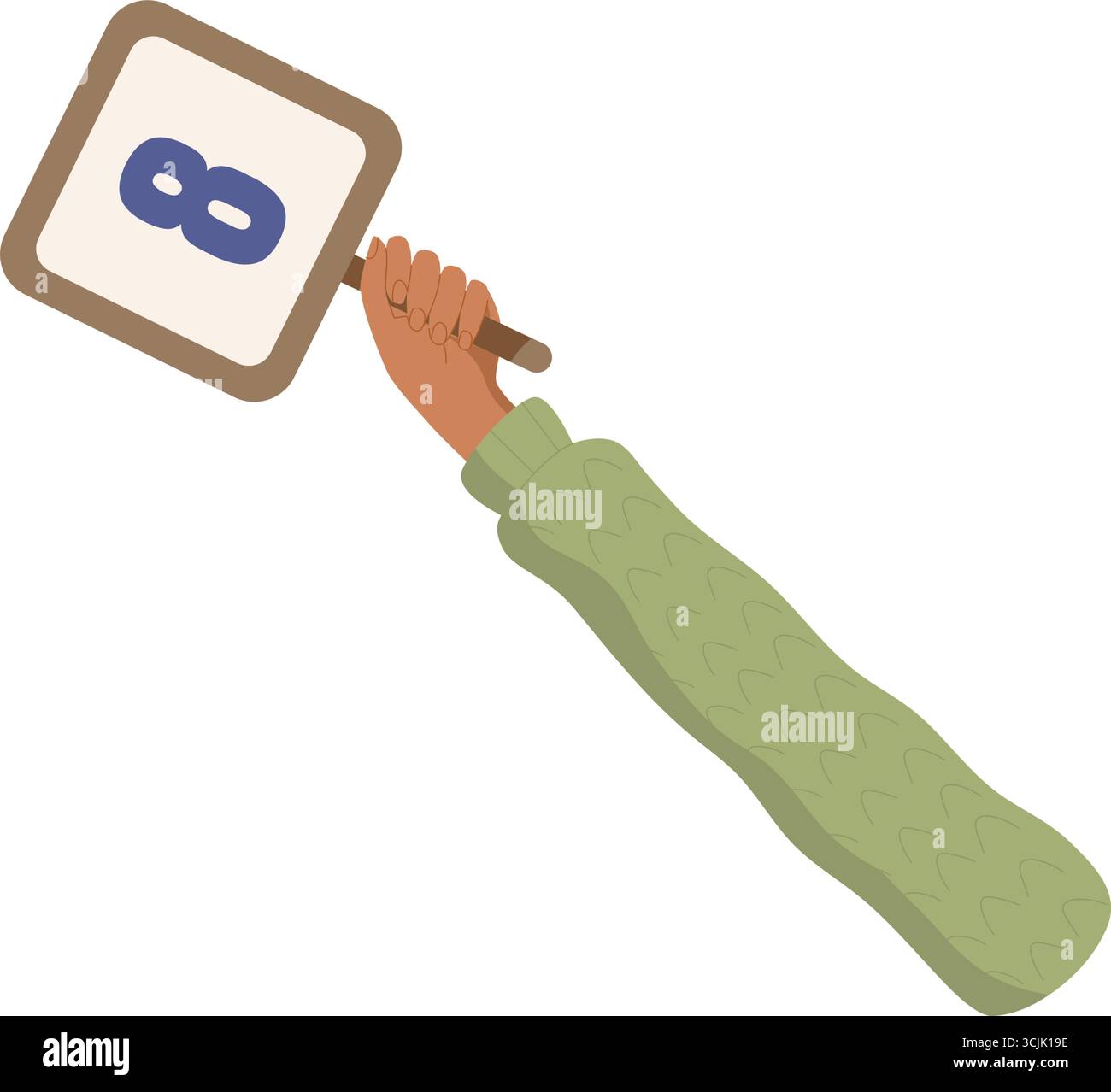 Customer Hand Holding Eight Review Sign Stock Vector Image & Art - Alamy