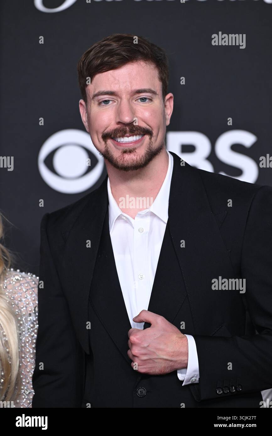 Mr Beast attending the MTV Video Music Awards 2025 held at the UBS ...
