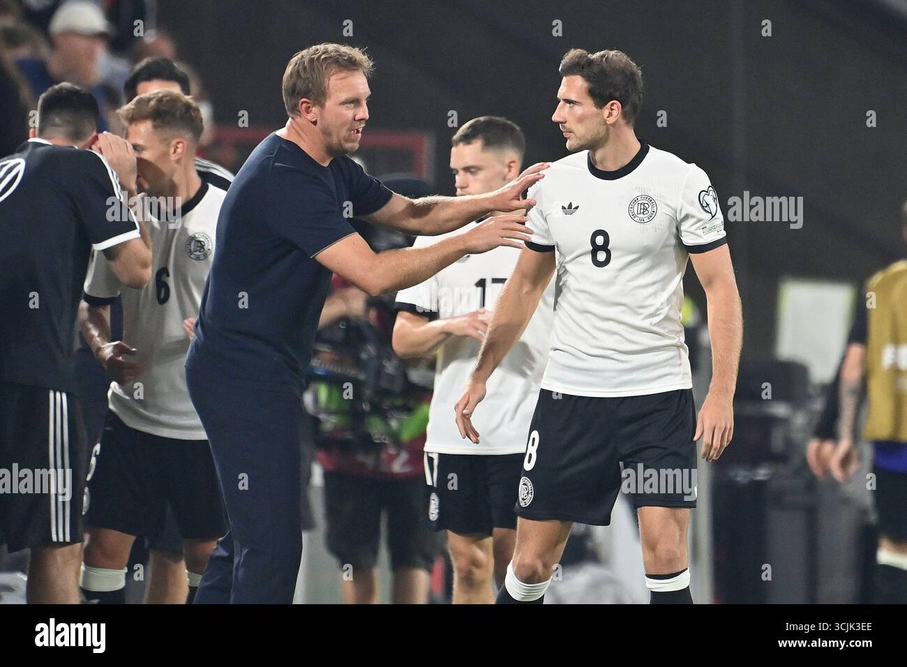 German national coach Julian Nagelsmann (GER) gestures with Leon ...