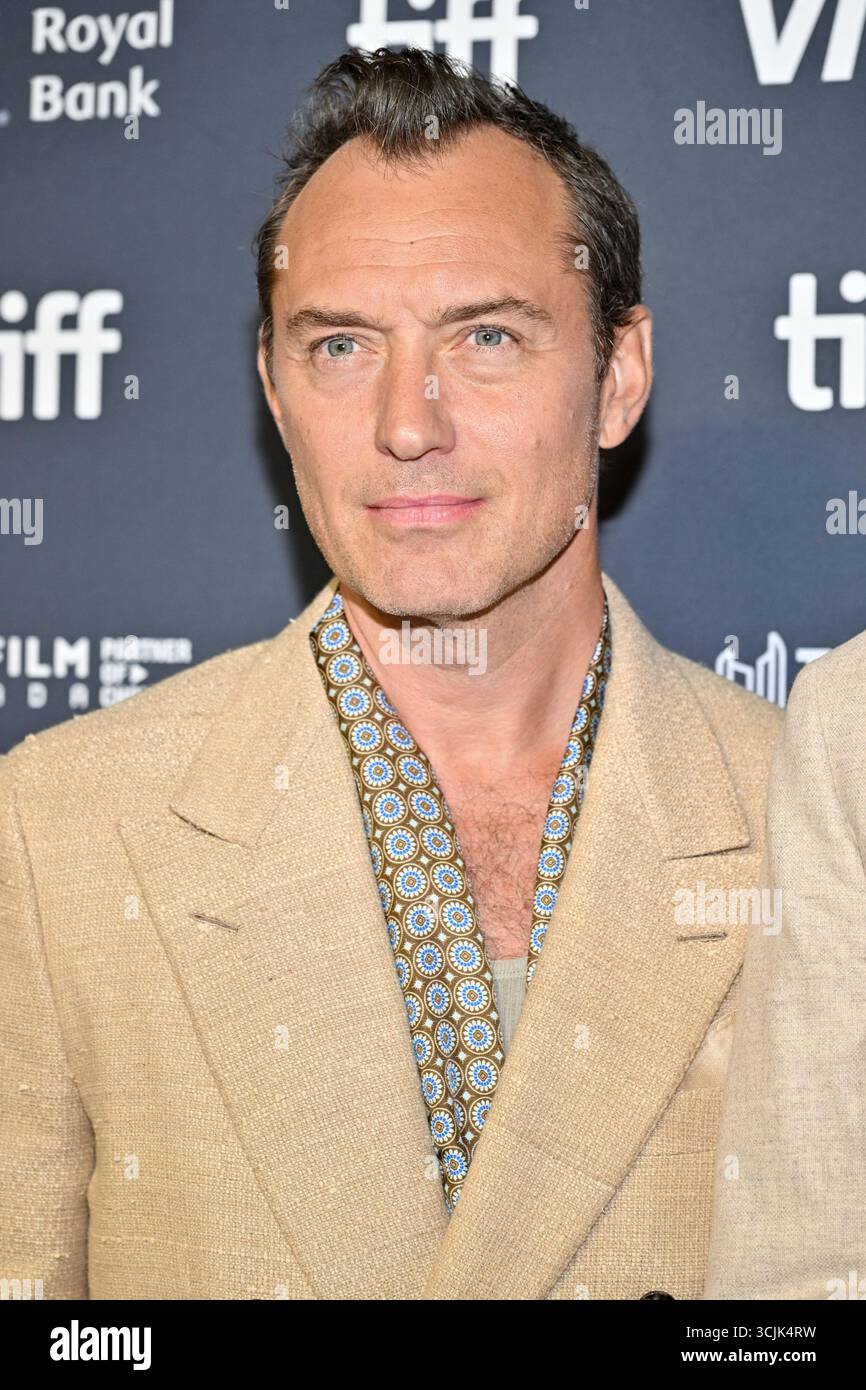 Jude Law attending the screening of the movie Black Rabbit ahead of ...