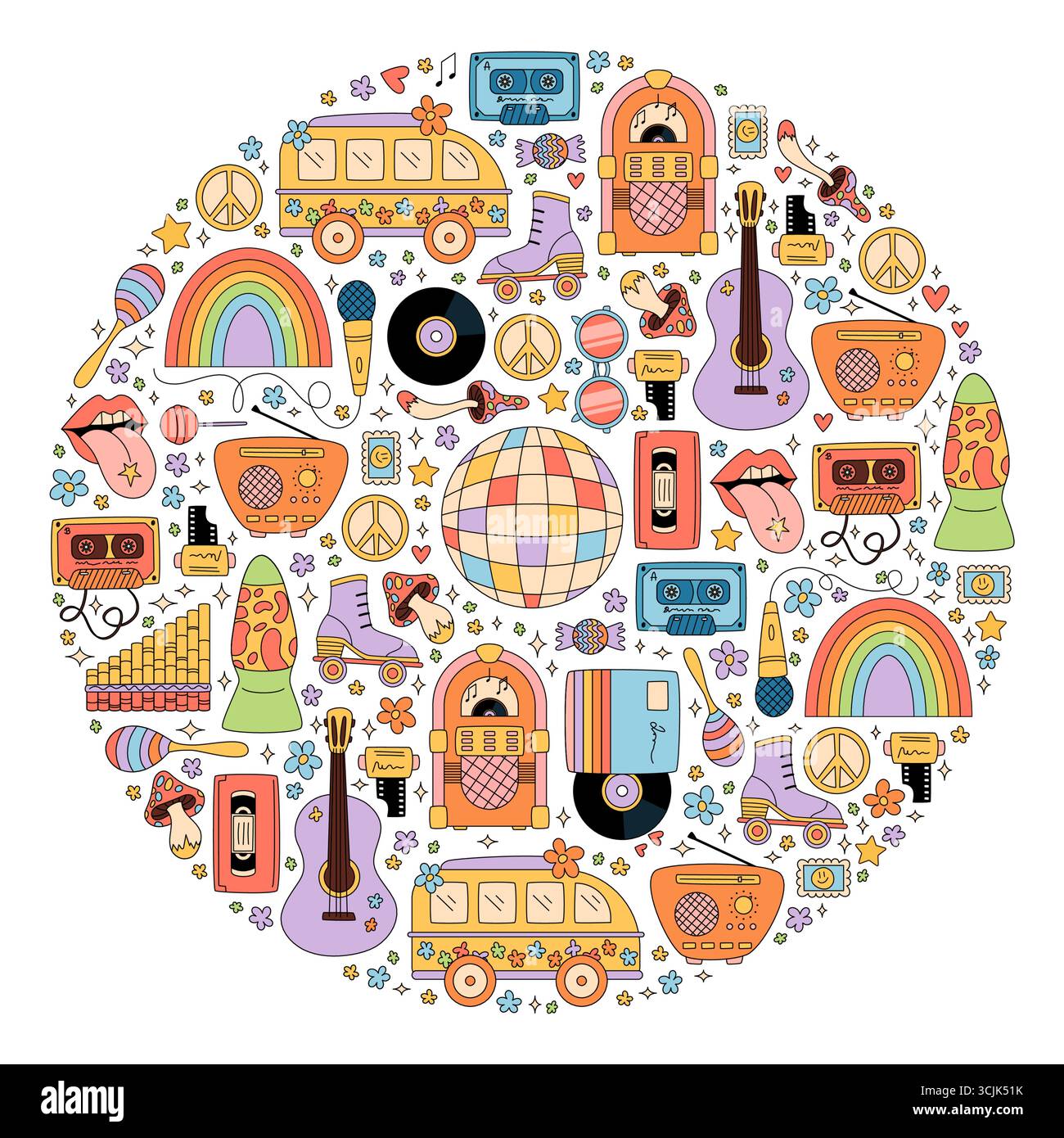 Psychedelic music concept Cut Out Stock Images & Pictures - Alamy