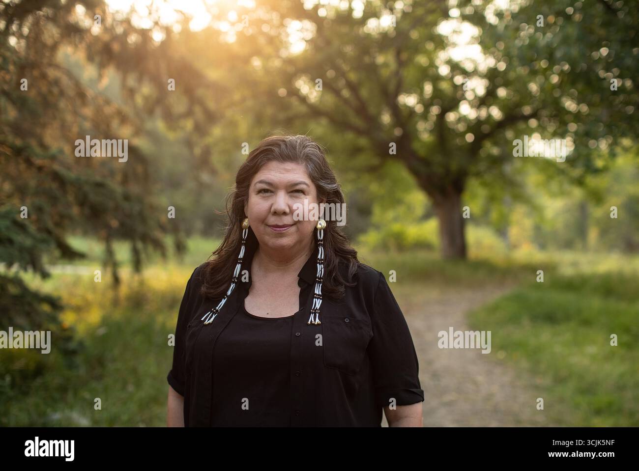 Director Tasha Hubbard poses in Edmonton on Thursday, Sept. 2, 2025 ...