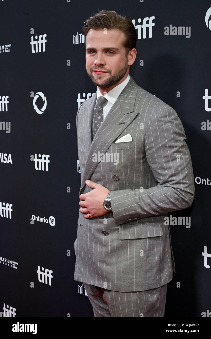 Leo Woodall attending the screening of the movie Nuremberg ahead of ...
