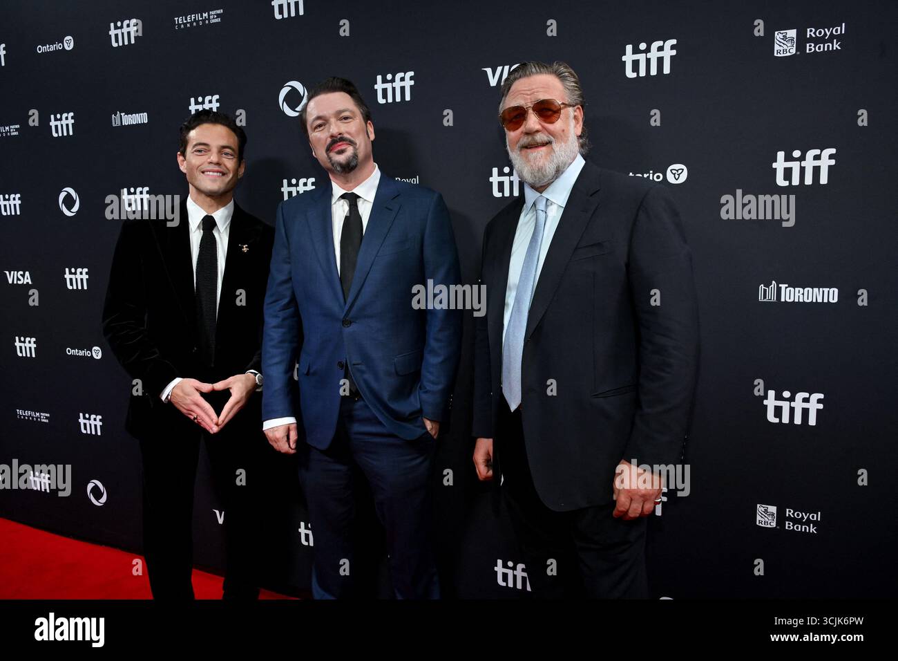 Rami Malek, James Vanderbilt, Russell Crowe attending the screening of ...