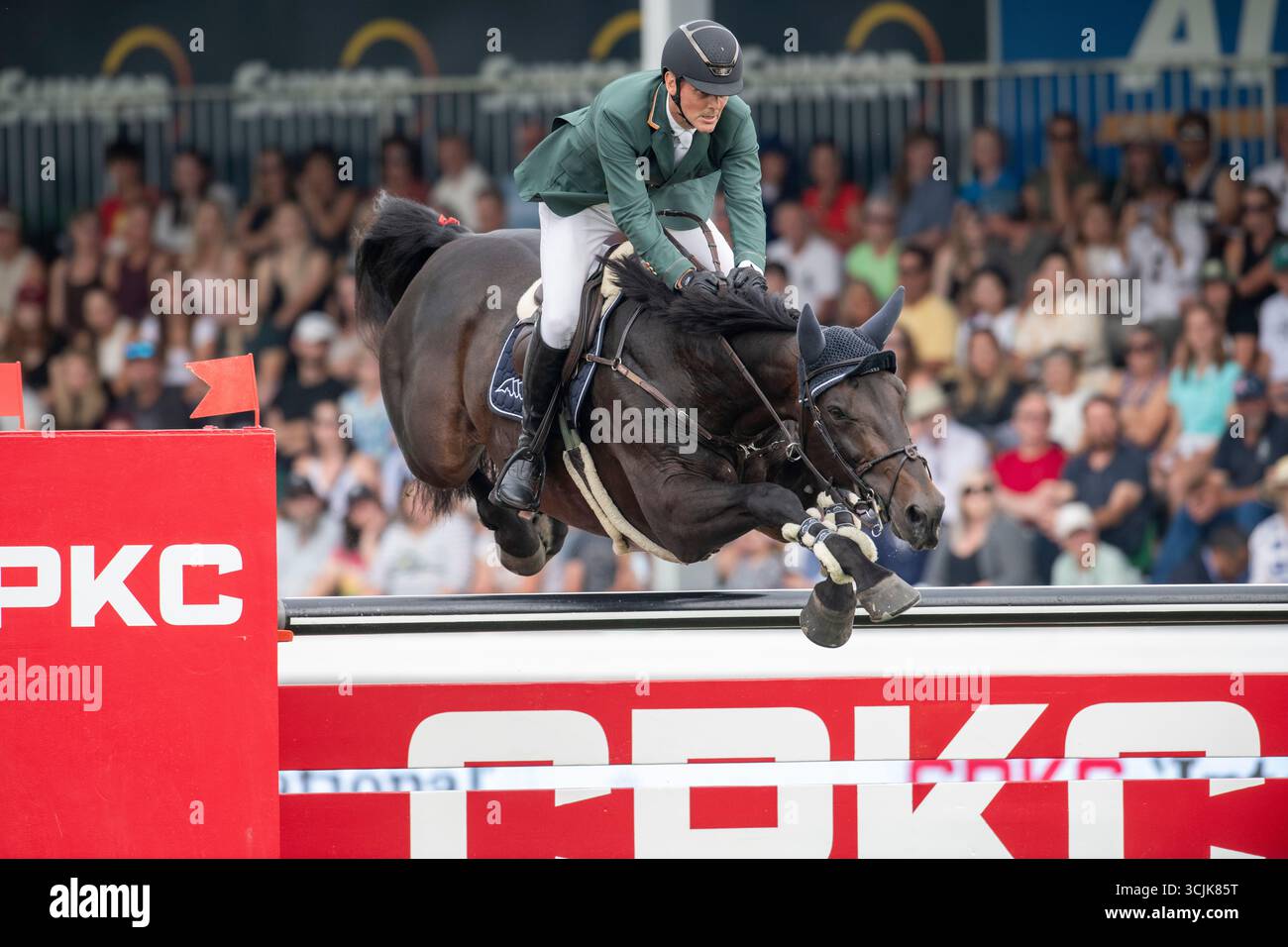 Calgary, Alberta, Canada, 7 September 2025. Billy Twomey (IRE) riding ...