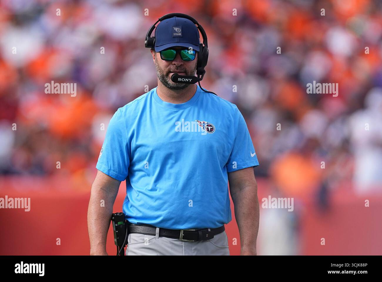 Tennessee Titans head coach Brian Callahan walks the sideline during ...