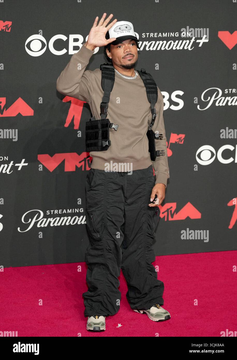 Chance the Rapper arrives on the red carpet at the 2025 MTV Video Music ...