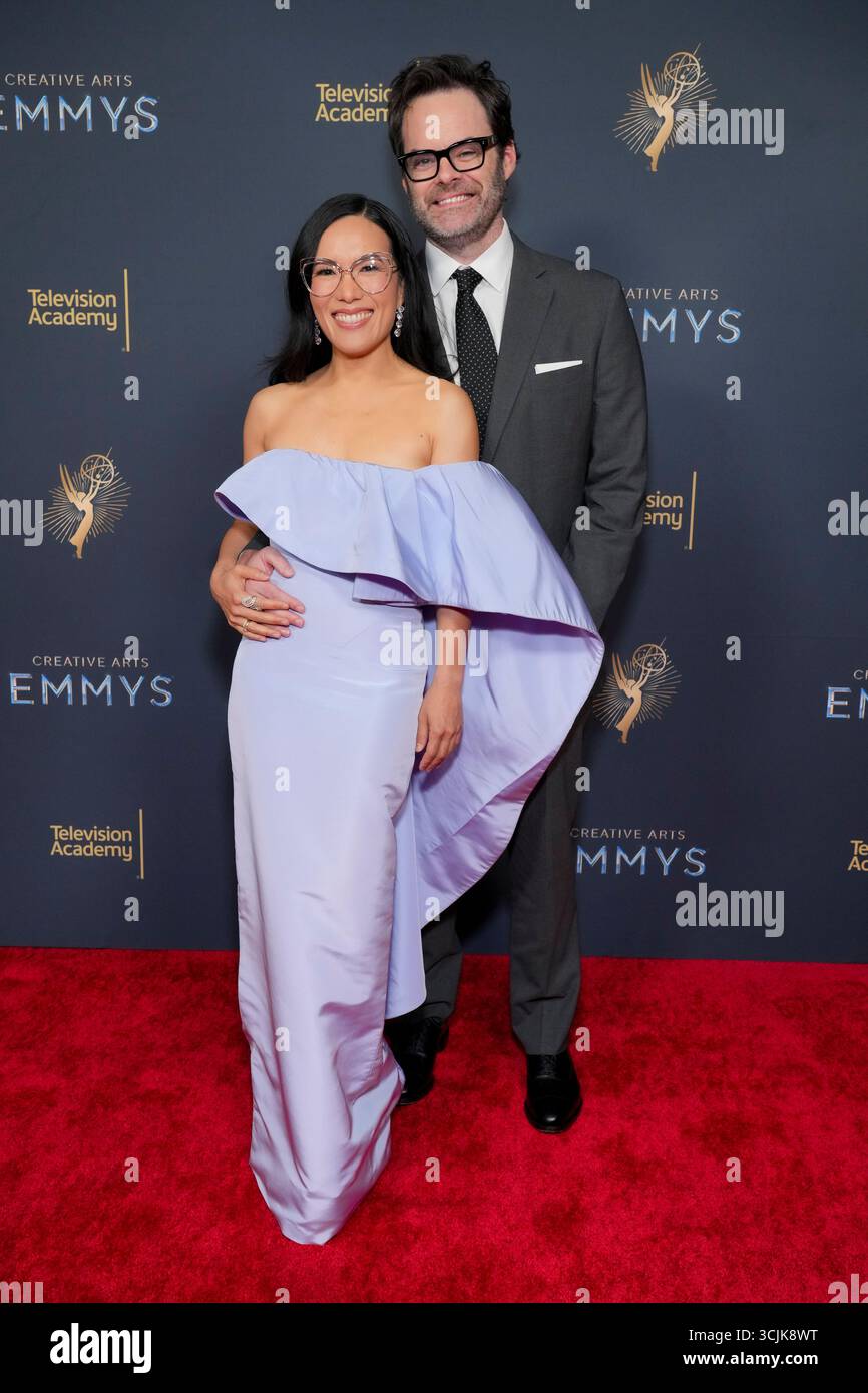 Ali Wong, left, and Bill Hader arrive to night two of the Television ...