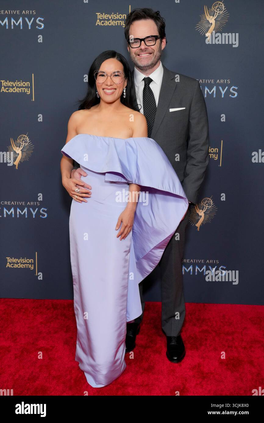 Ali Wong, left, and Bill Hader arrive to night two of the Television ...