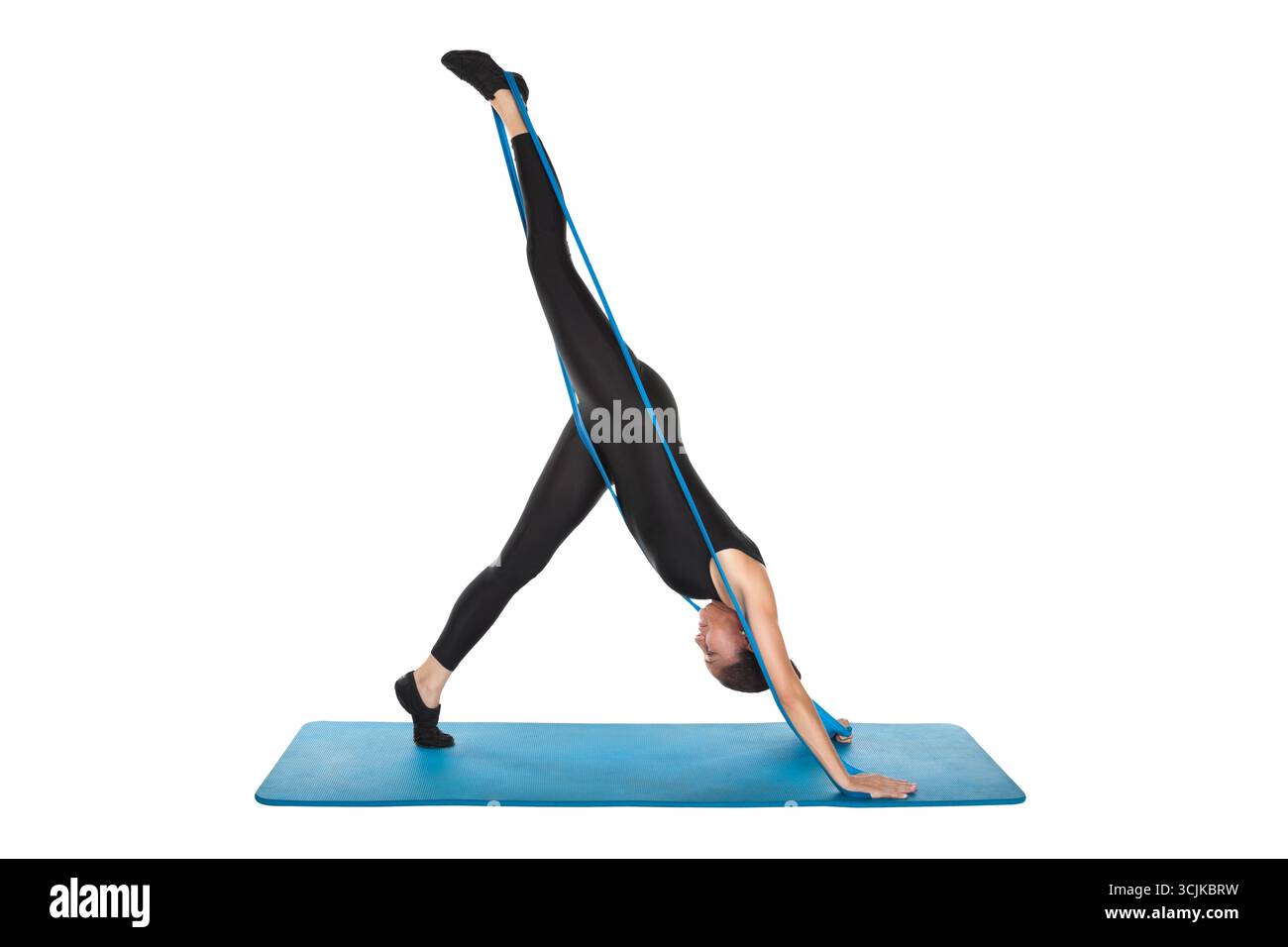 Workout home on fitness mat Cut Out Stock Images & Pictures - Alamy