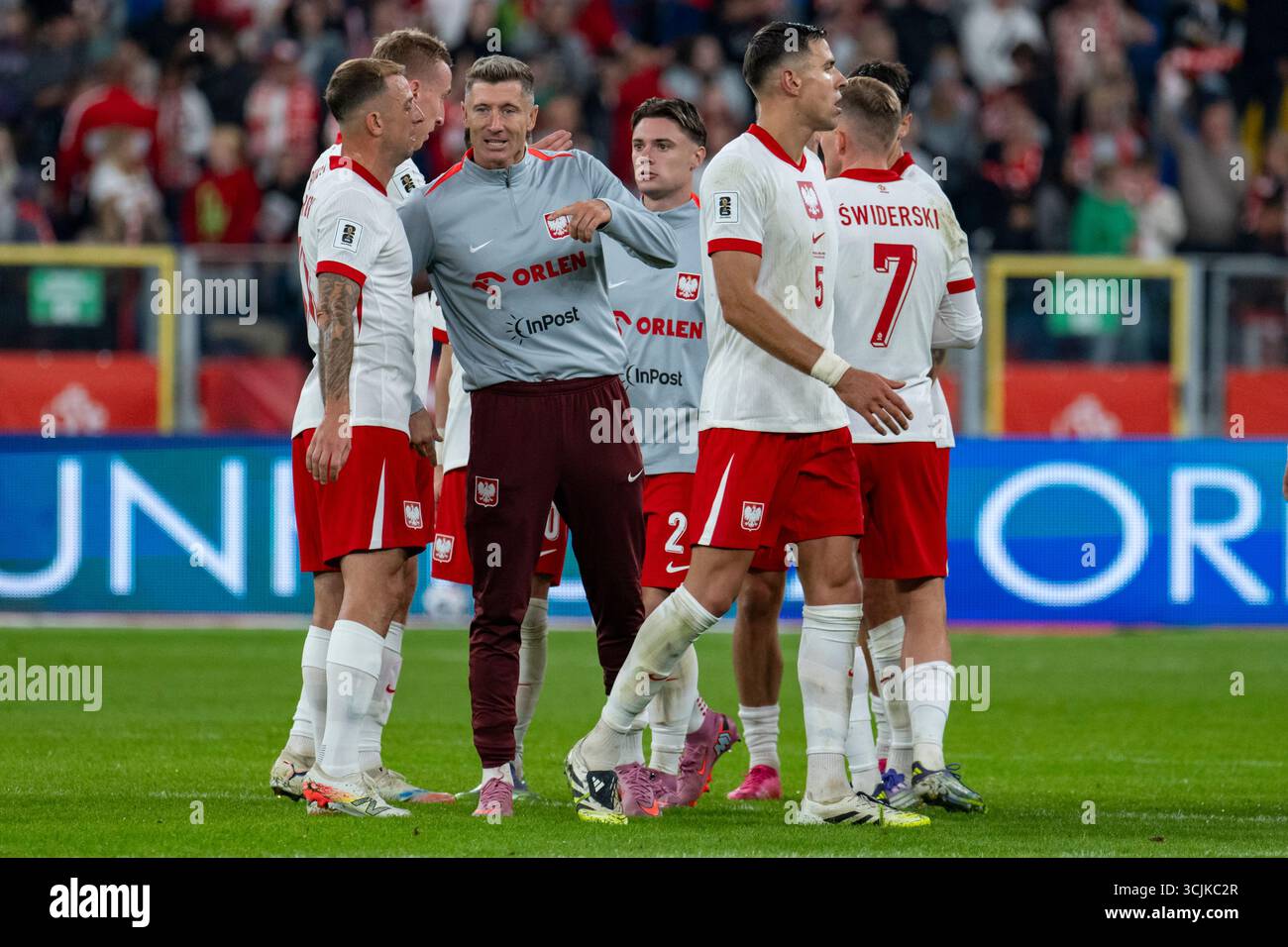 Polish players celebrate after the FIFA World Cup 2026 European ...