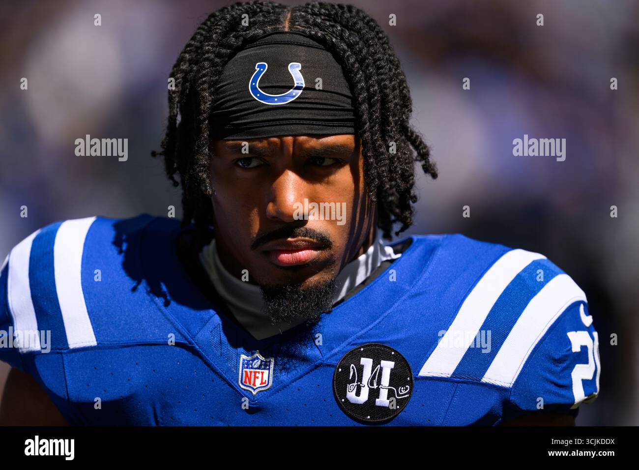 Indianapolis Colts safety Nick Cross (20) on the sidelines during an ...