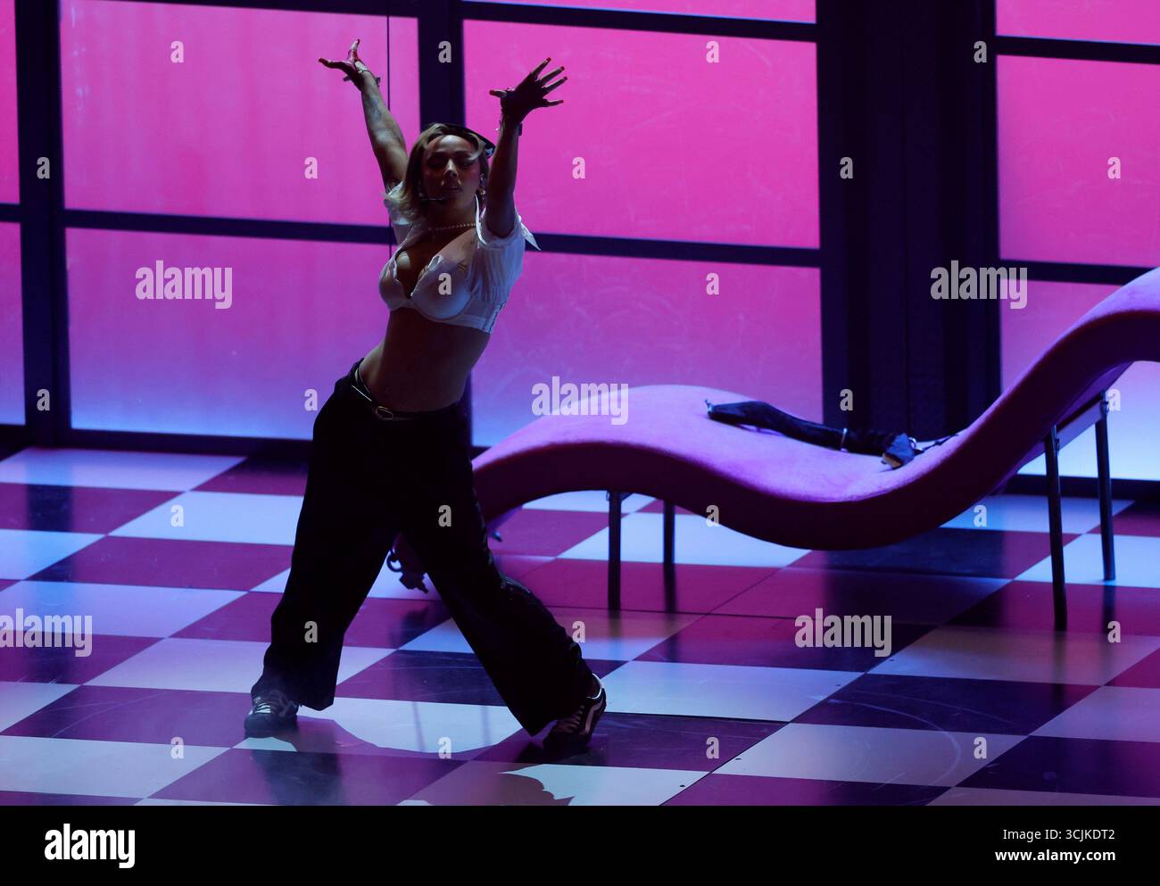 Doja Cat performs at the 2025 MTV Video Music Awards "VMA's" at the UBS ...