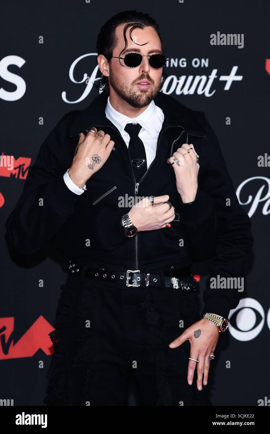 James Abrahart aka JHart walking on the red carpet at the 2025 MTV ...