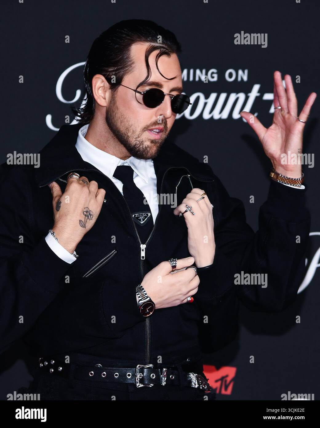 James Abrahart aka JHart walking on the red carpet at the 2025 MTV ...