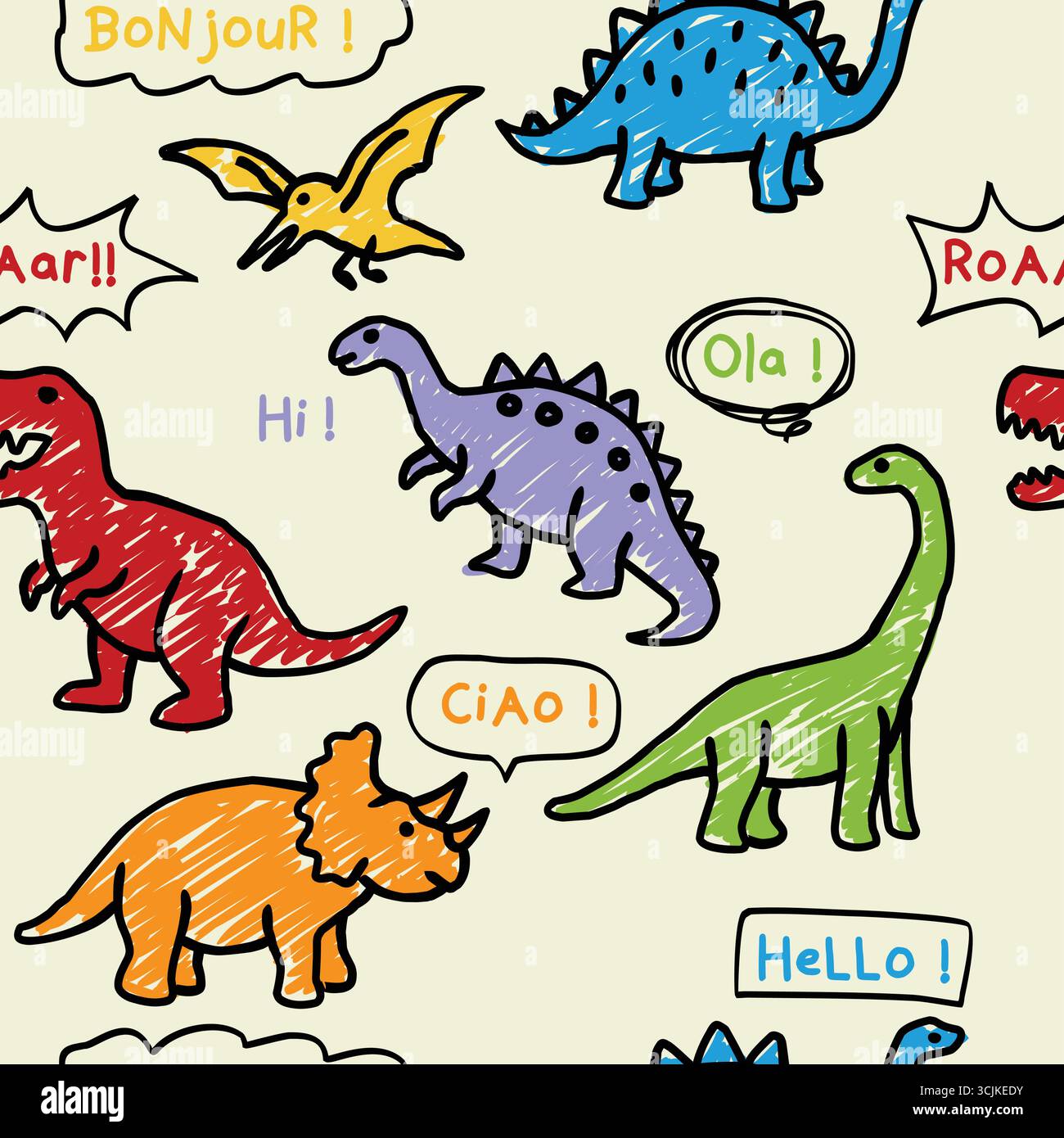 Playful kids wallpaper Stock Vector Images - Alamy