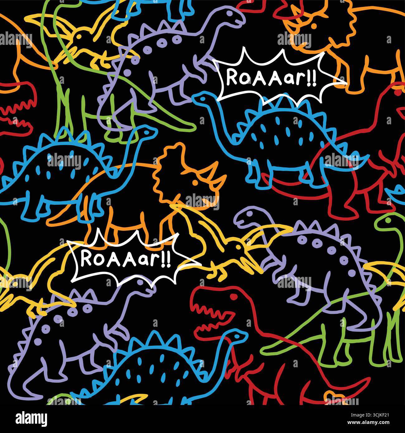 Pastel dinosaur kids Stock Vector Images - Alamy