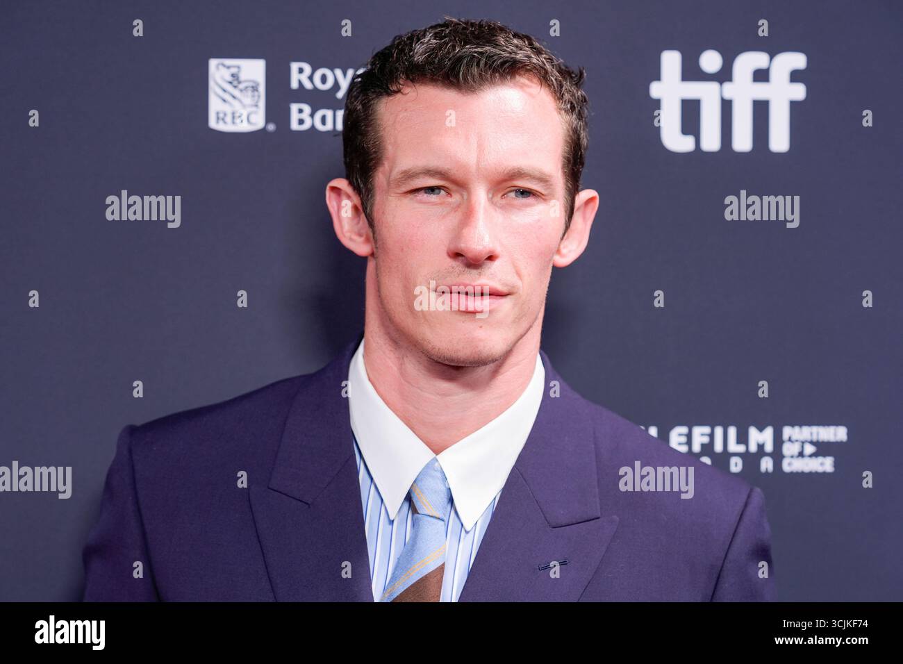 Callum Turner attends the premiere of "Eternity" during the Toronto ...