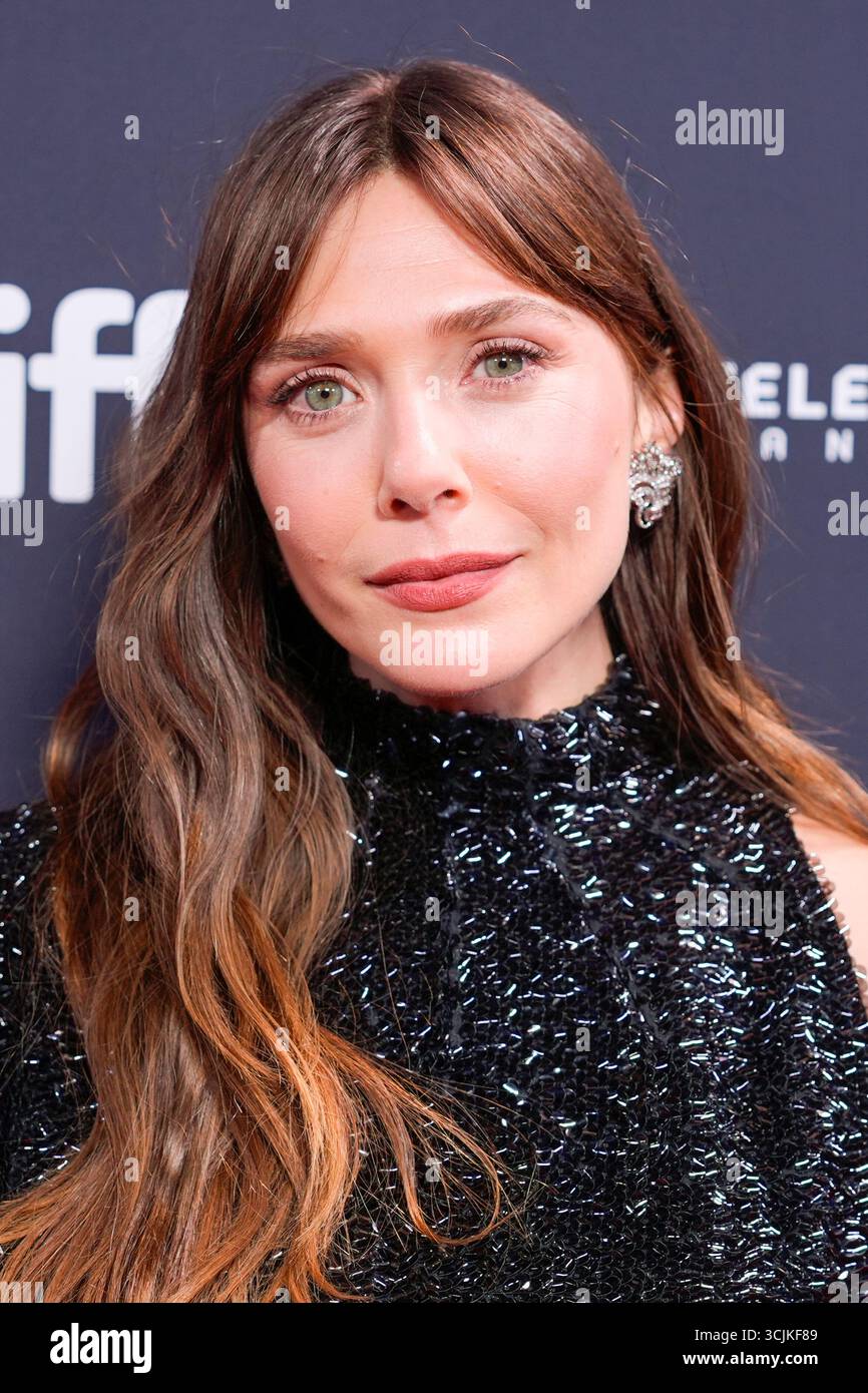 Elizabeth Olsen attends the premiere of "Eternity" during the Toronto ...