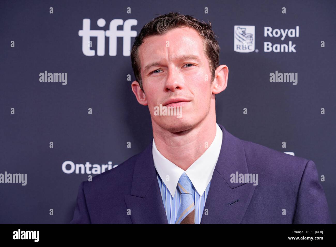 Callum Turner attends the premiere of "Eternity" during the Toronto ...