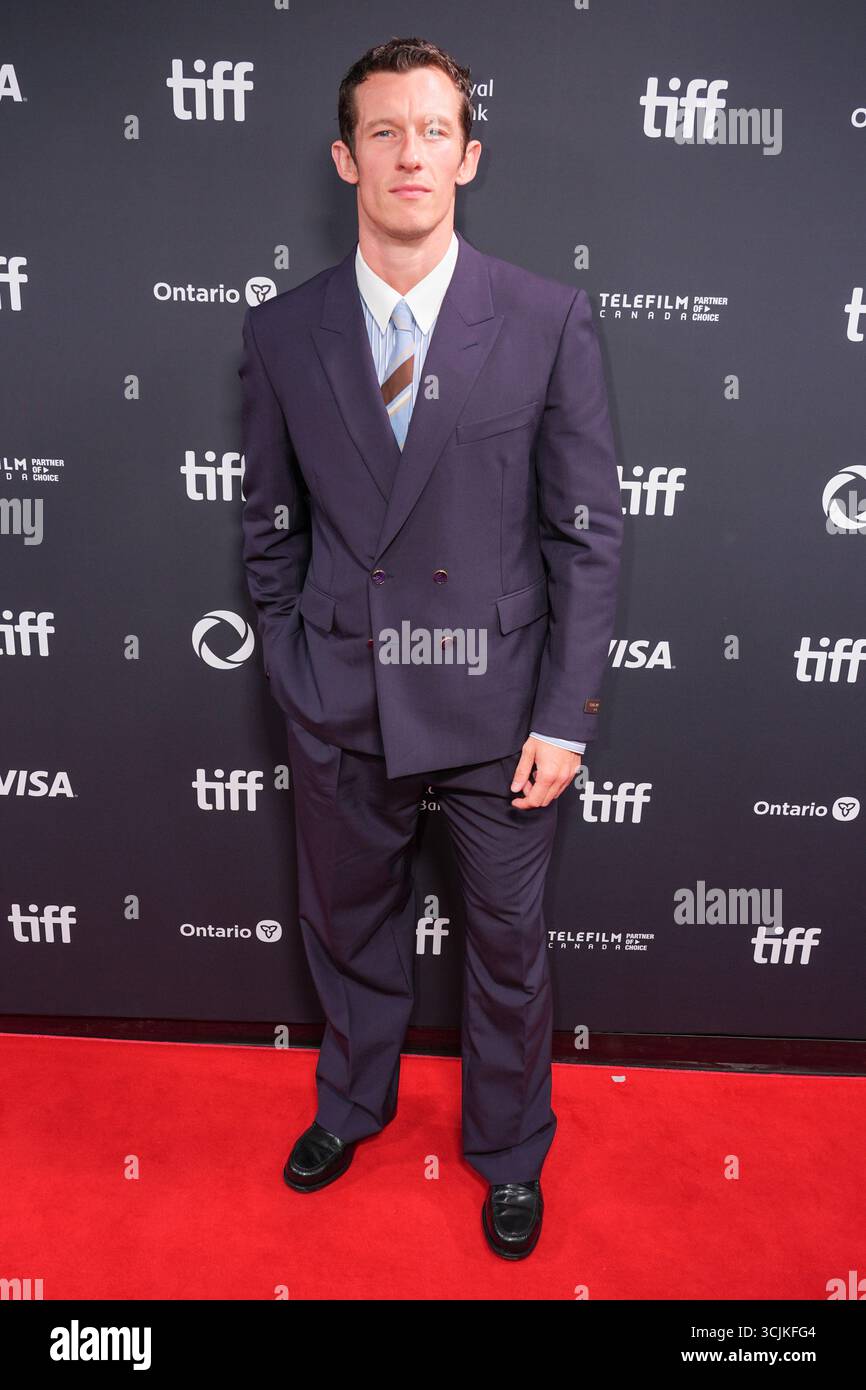 Callum Turner attends the premiere of "Eternity" during the Toronto ...