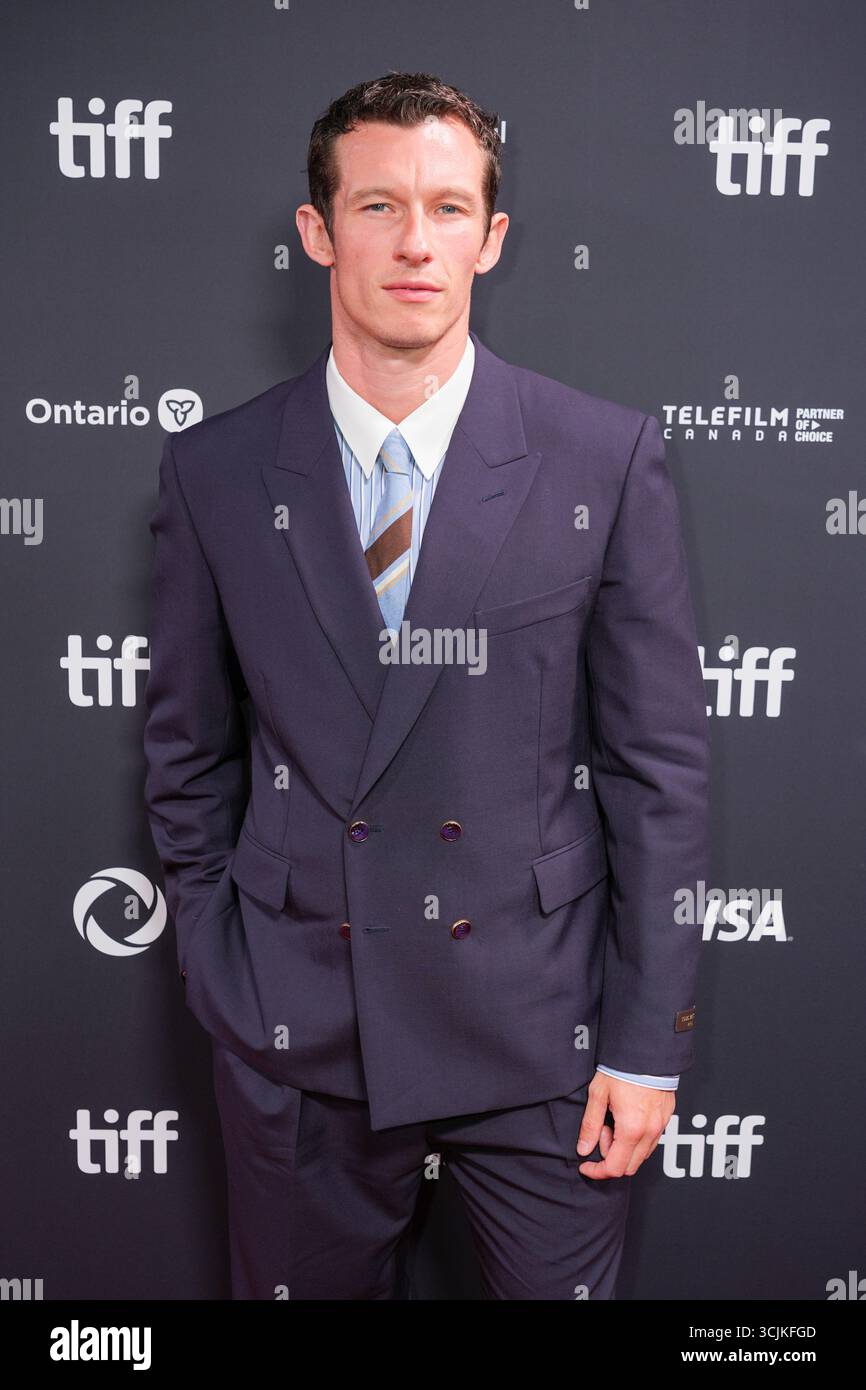 Callum Turner attends the premiere of "Eternity" during the Toronto ...