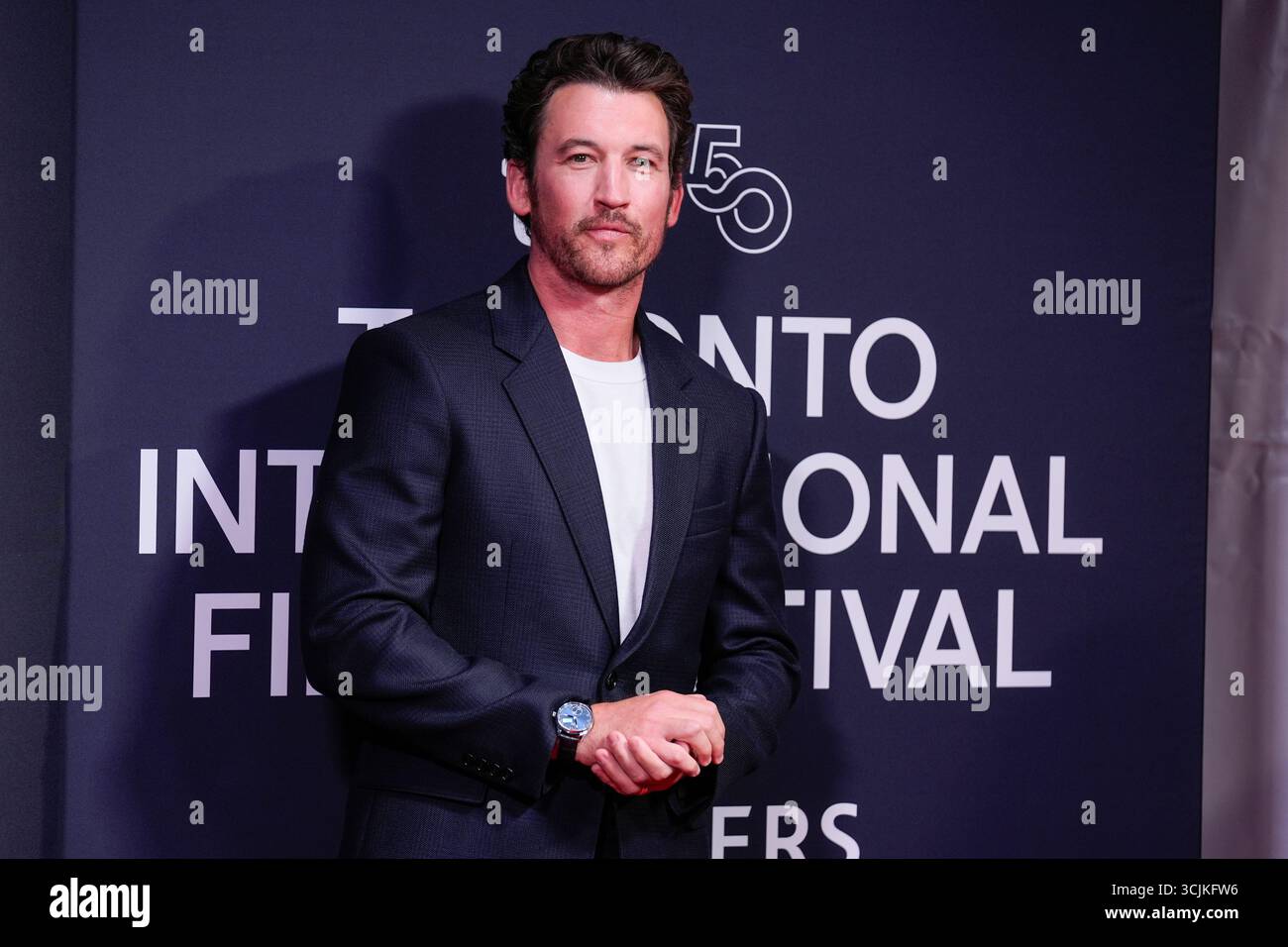 Miles Teller attends the premiere of "Eternity" during the Toronto ...