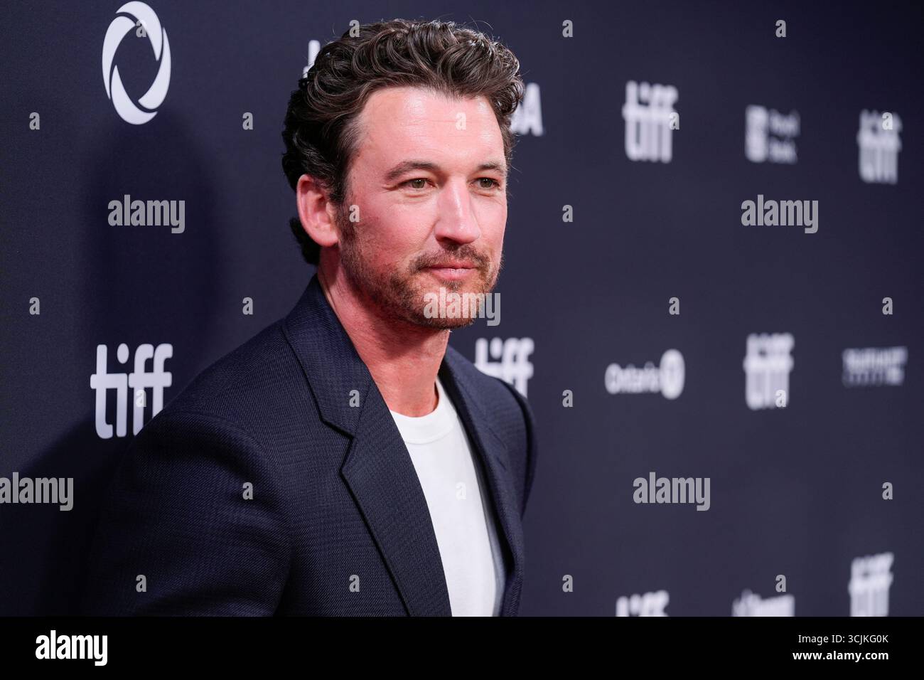 Miles Teller attends the premiere of "Eternity" during the Toronto ...