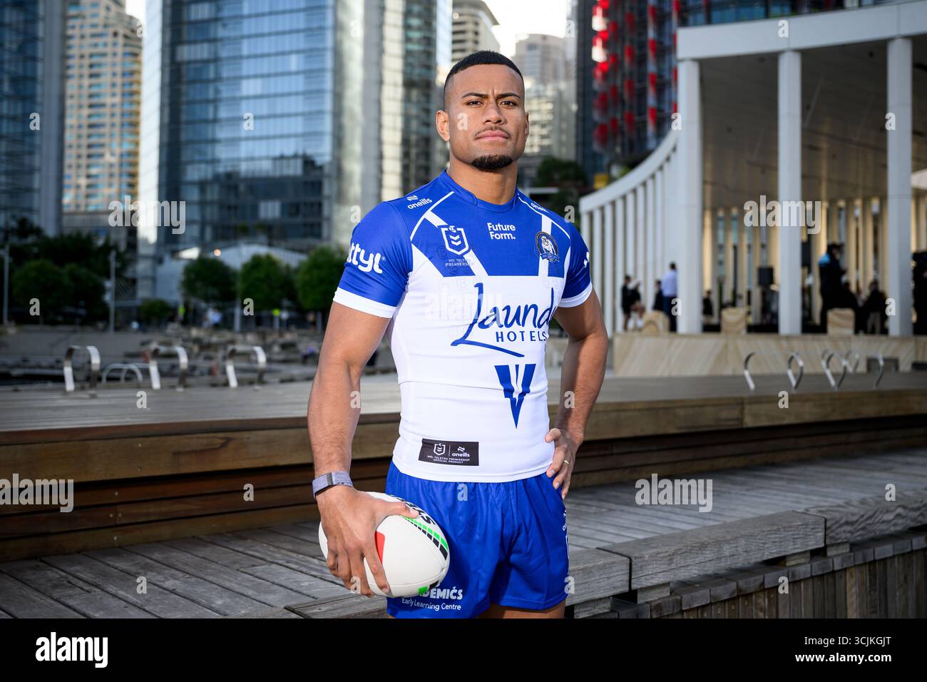 Stephen Crichton of the Canterbury-Bankstown Bulldogs poses for a ...