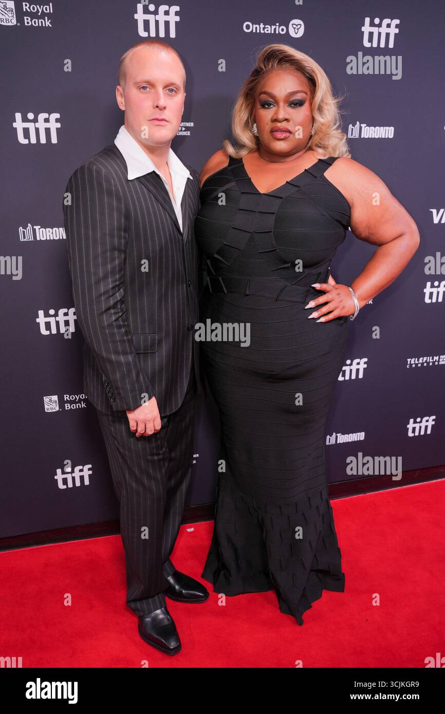 John Early, left, and Da'Vine Joy Randolph attend the premiere of ...