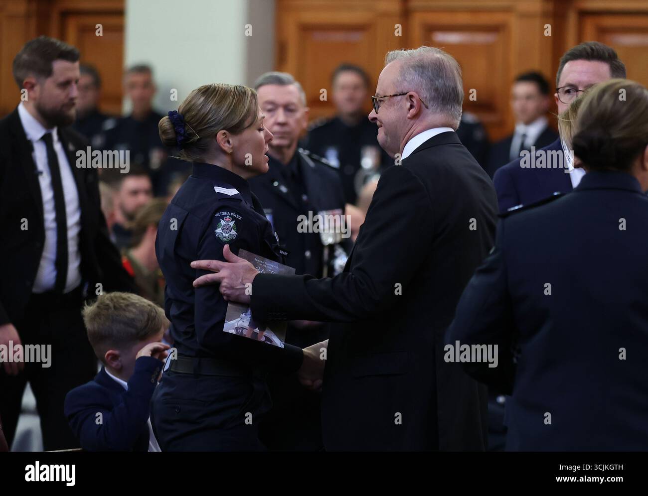 Melbourne, Australia. 08th Sep, 2025. Sergeant Lisa Thompson, partner ...