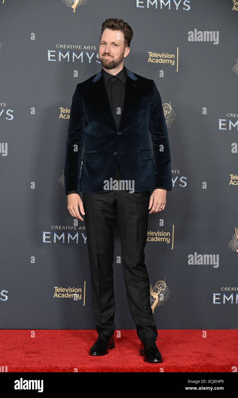 Jordan Klepper in the pressroom at the 2025 Creative Arts Emmy Awards ...