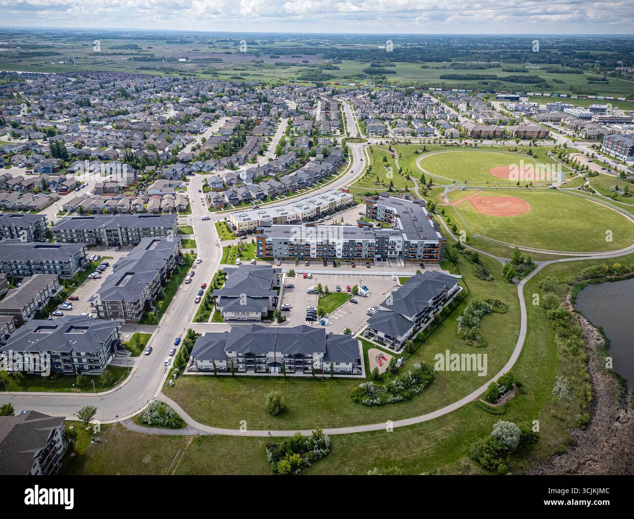 A high-resolution aerial drone photograph of the Stonebridge ...