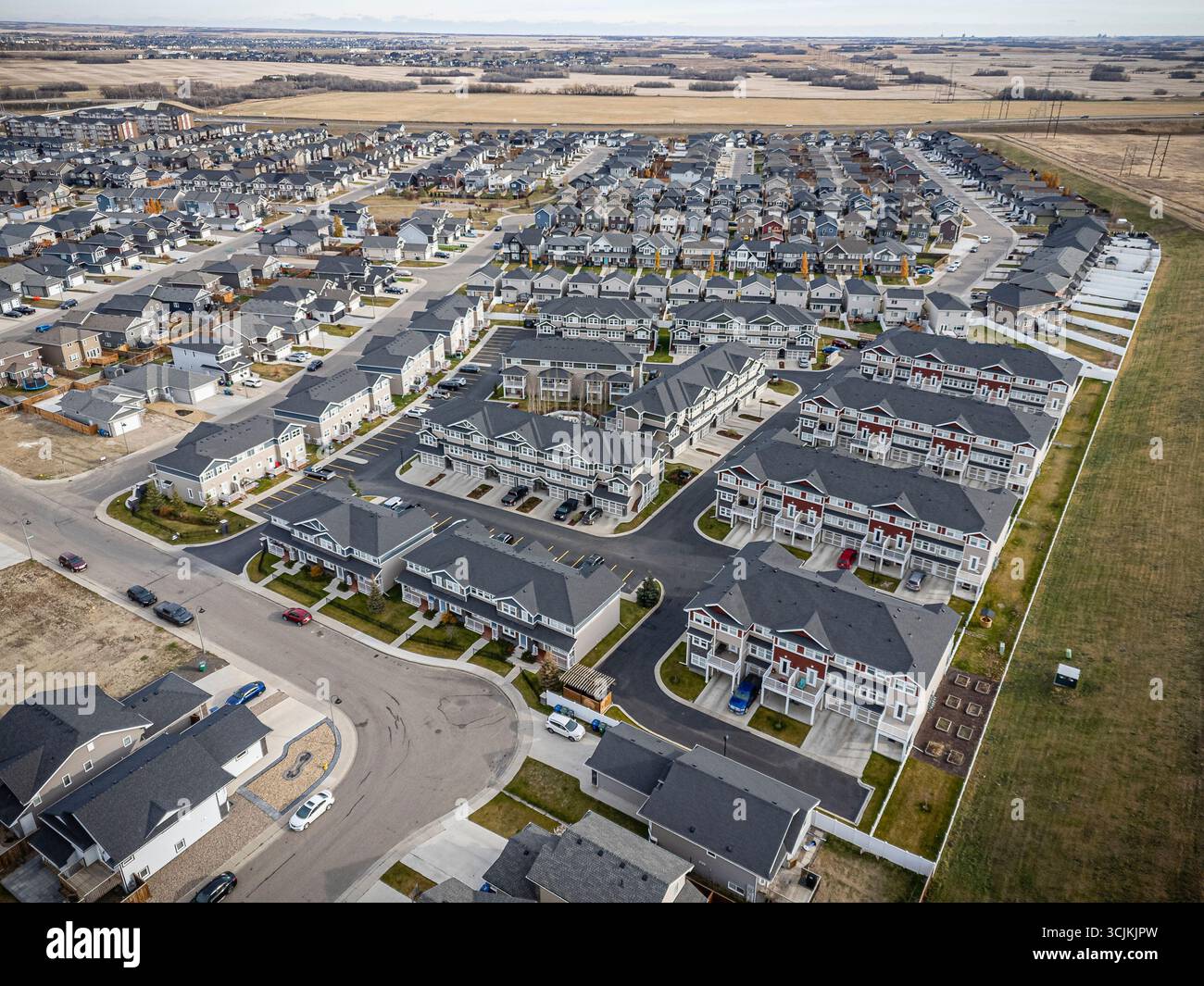 Aerial view of Stonebridge which is a mostly residential neighbourhood ...