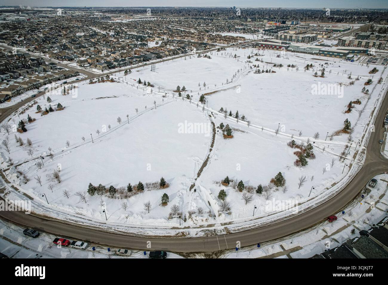 Aerial view of Stonebridge which is a mostly residential neighbourhood ...