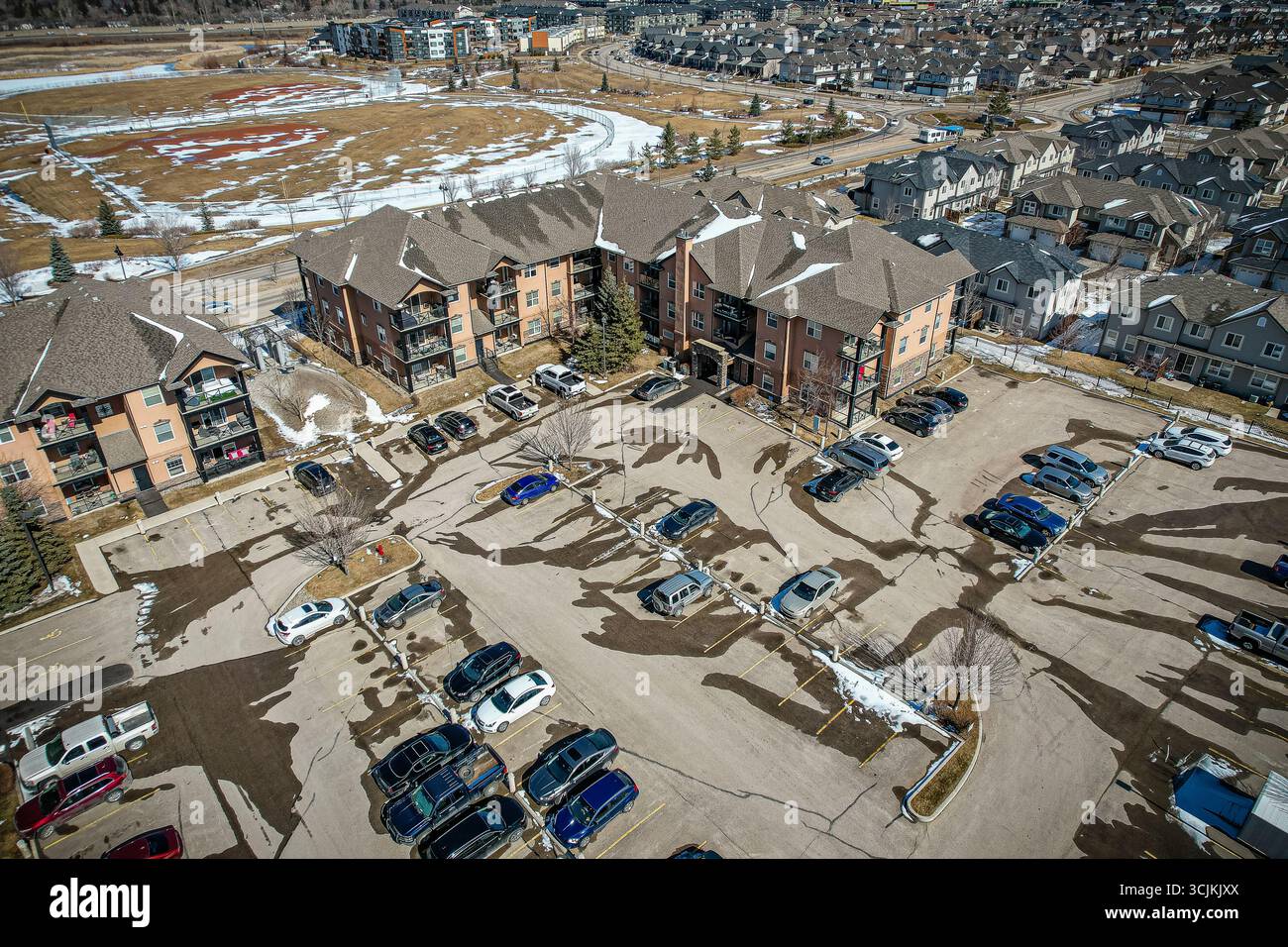 Aerial view of Stonebridge which is a mostly residential neighbourhood ...