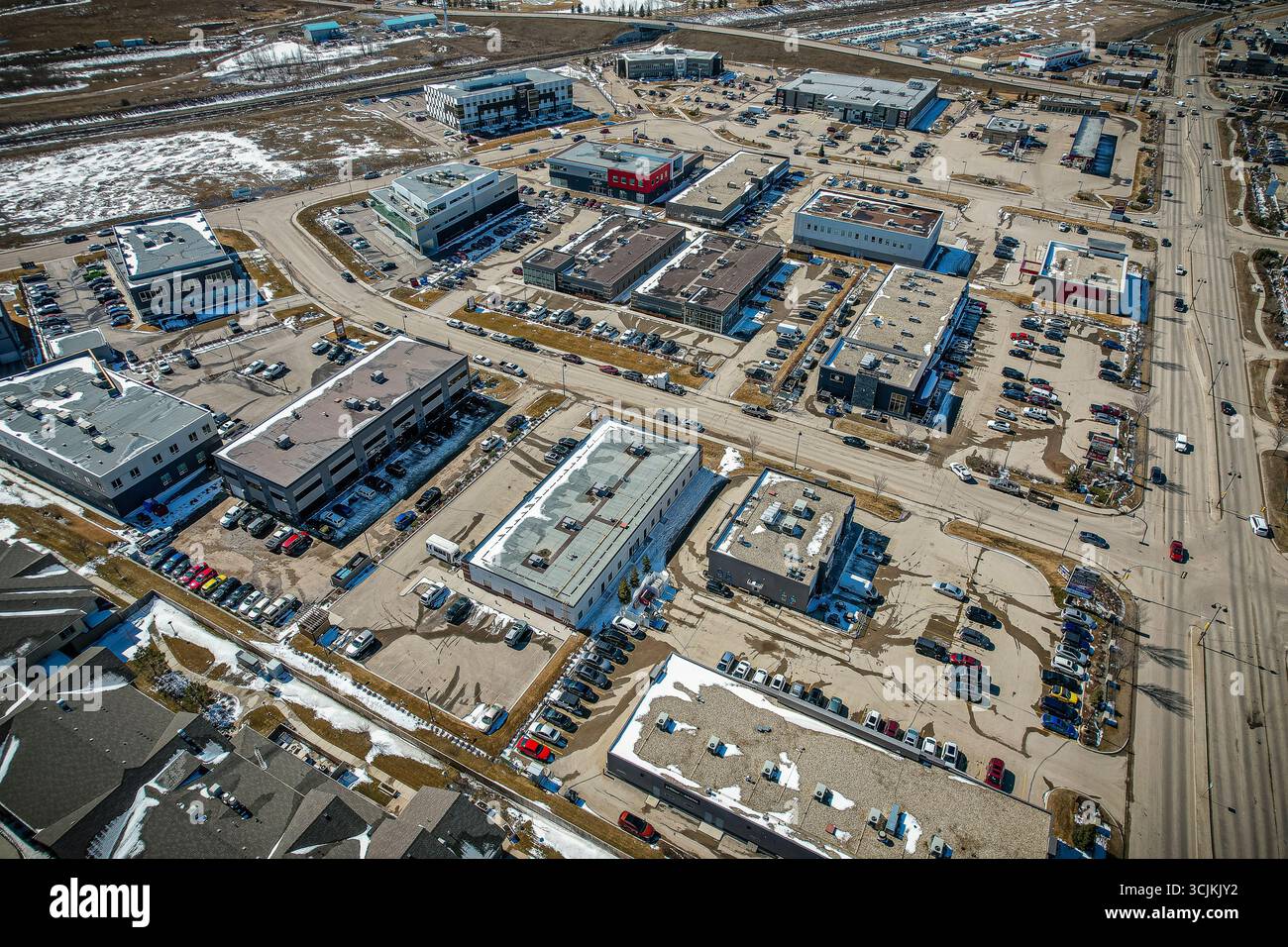 Aerial view of Stonebridge which is a mostly residential neighbourhood ...