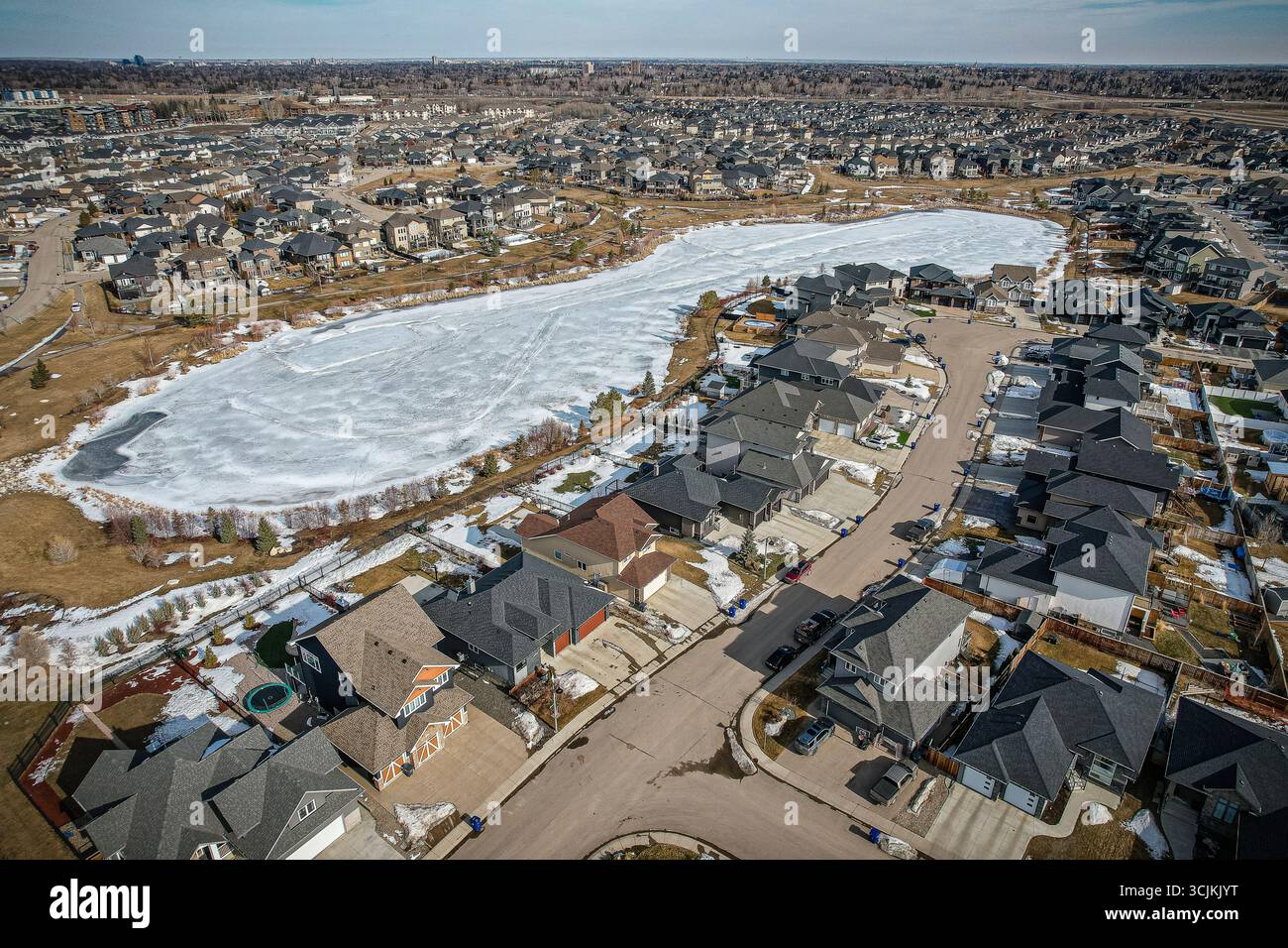 Aerial view of Stonebridge which is a mostly residential neighbourhood ...