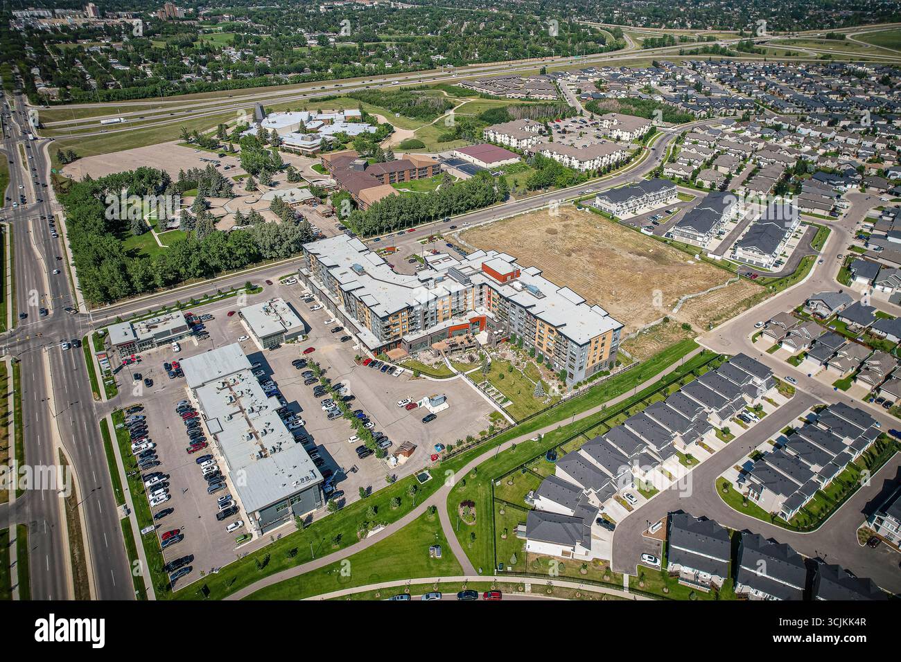 Aerial view of Stonebridge which is a mostly residential neighbourhood ...