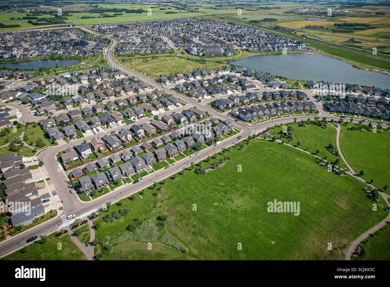 Aerial view of Stonebridge which is a mostly residential neighbourhood ...