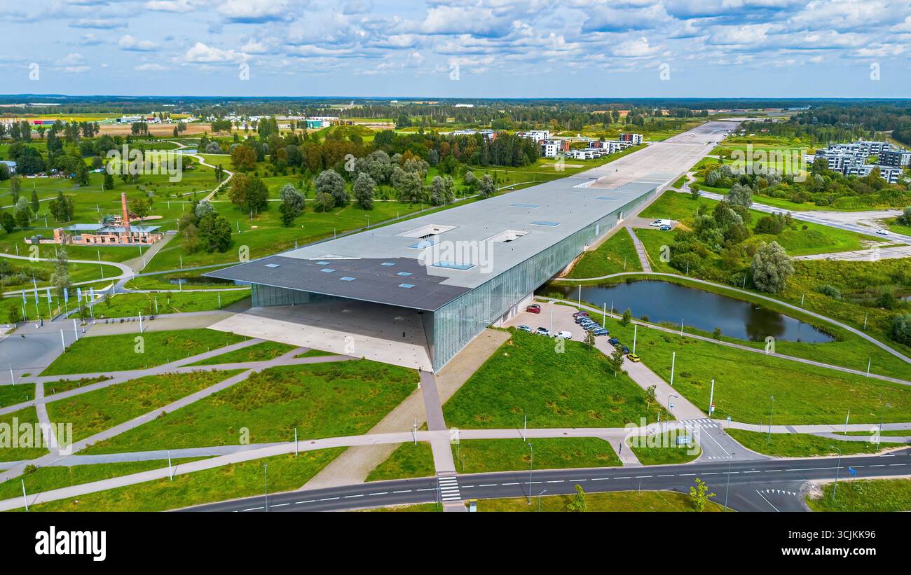 Aerial view of the Estonian National Museum (Eesti Rahva Muuseum) in ...