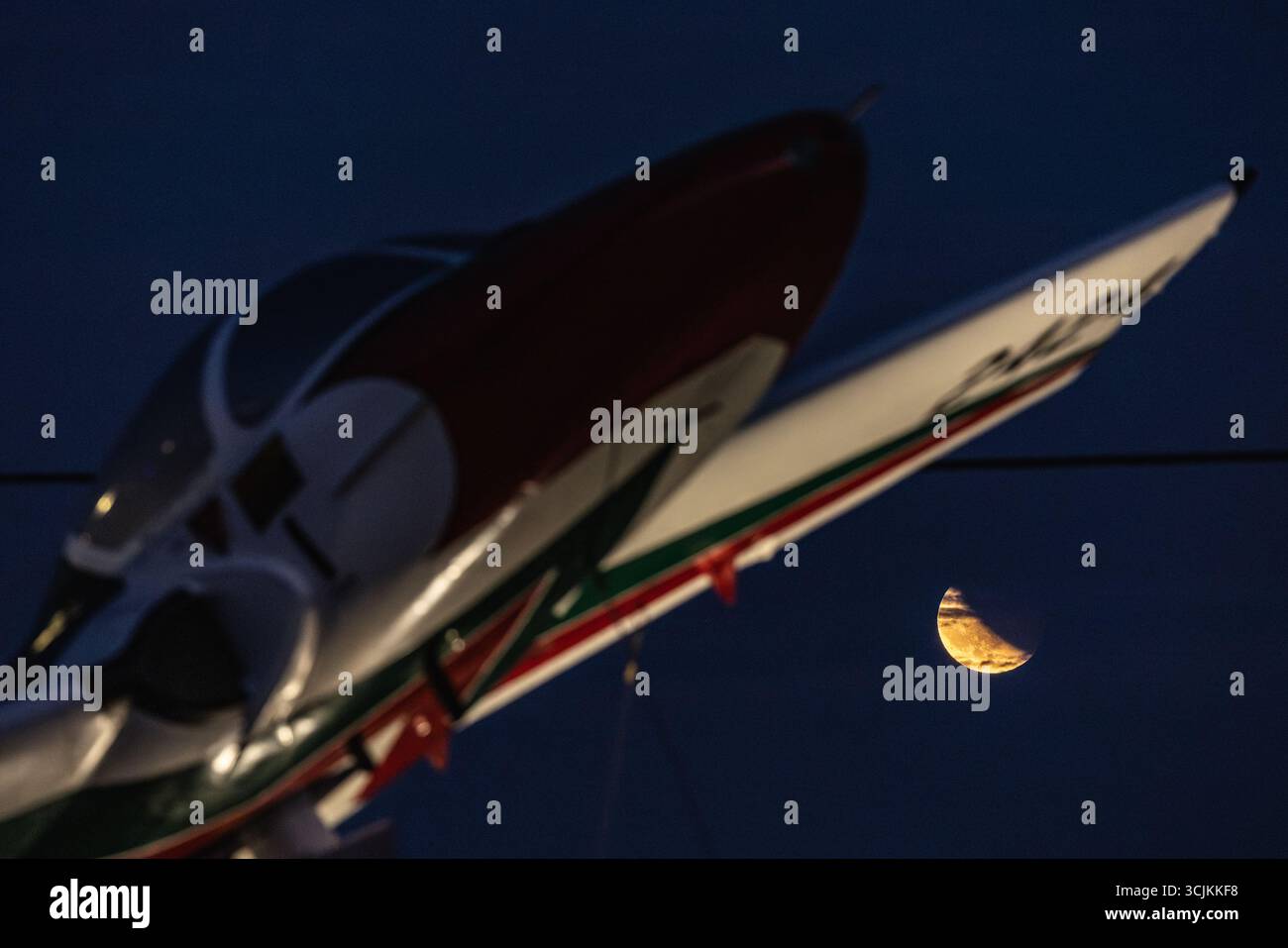 A red full moon, also known as a blood moon, is seen during a lunar ...