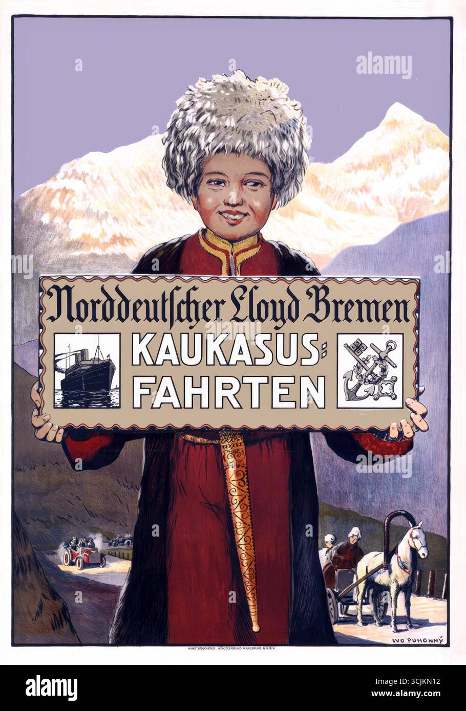 A gorgeous 1929 vintage travel poster for German transatlantic North ...