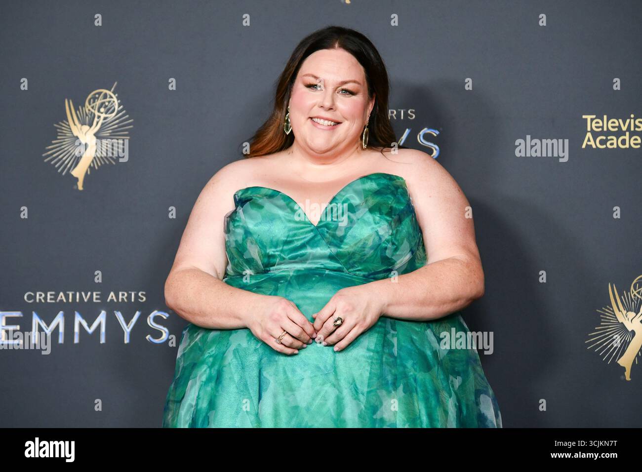 Chrissy Metz attends night two of the Creative Arts Emmy Awards on Sunday, Sept. 7, 2025, at the ...