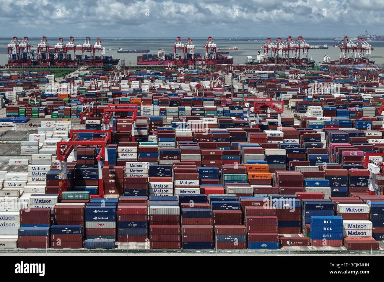 A container terminal in Shanghai, China Monday, Sept. 08, 2025 ...