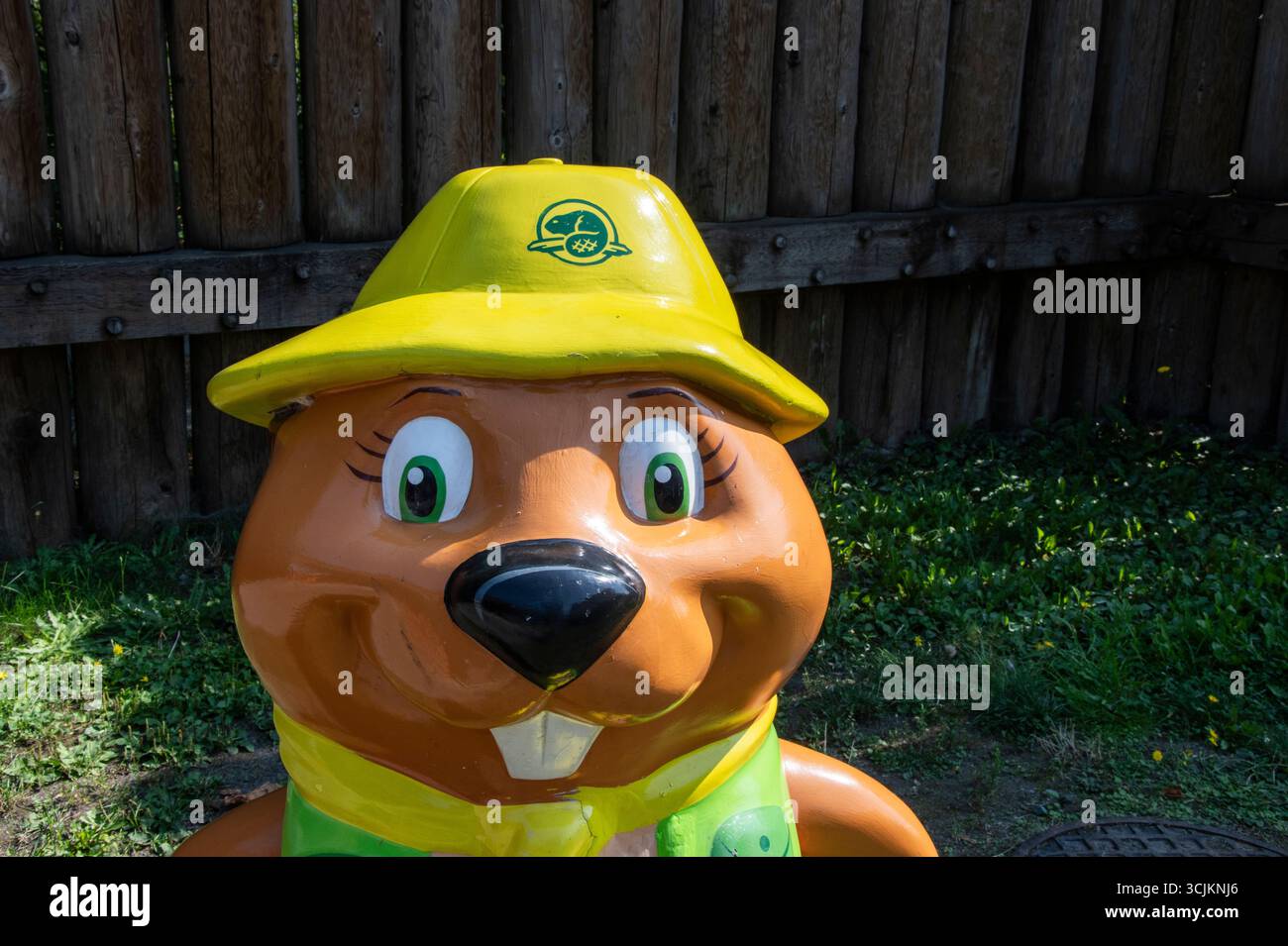 Parka beaver park ranger mascot at Fort Langley National Historic Site ...