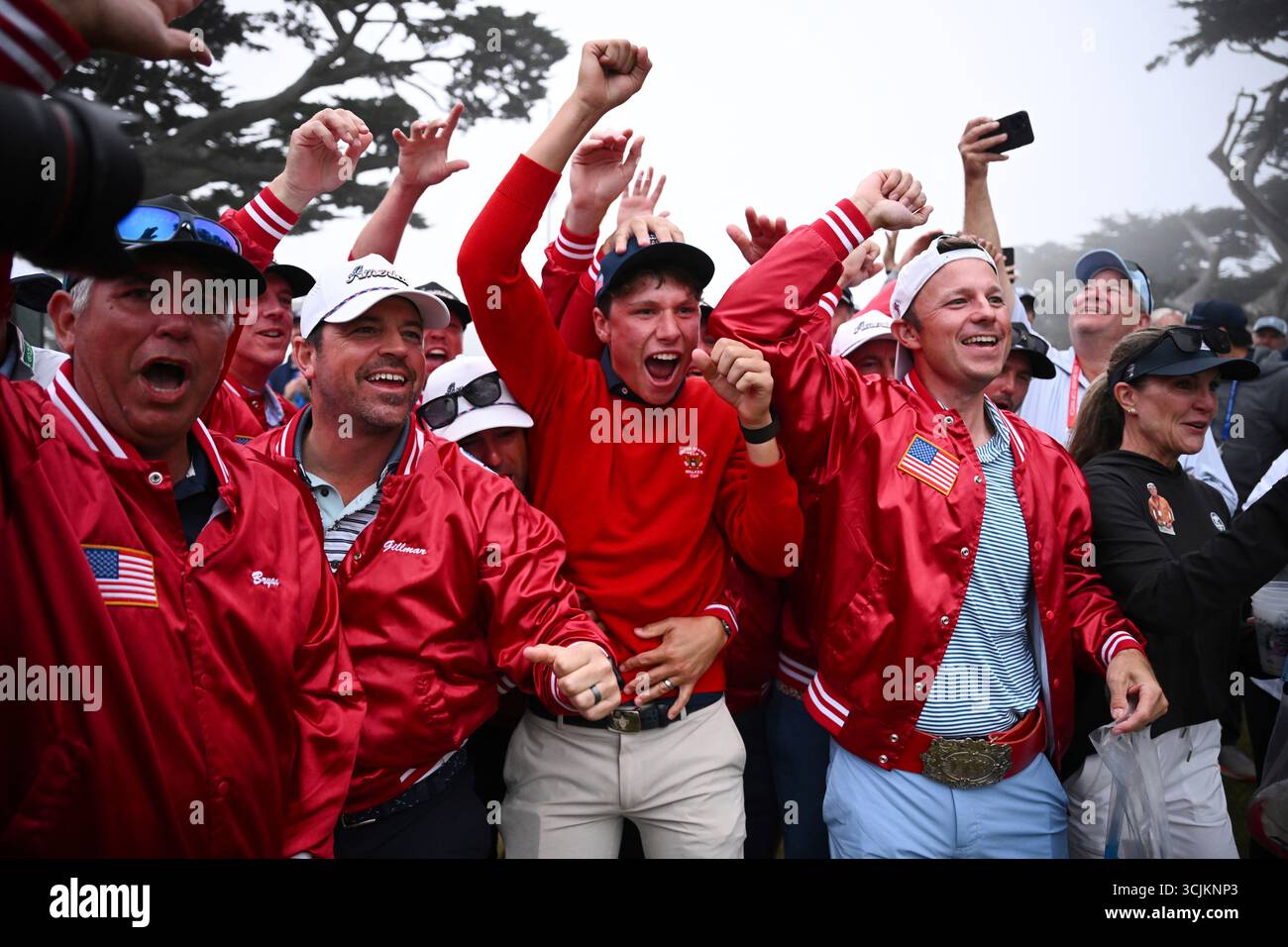 The USA team's Mason Howell celebrates with supporters after a win over ...