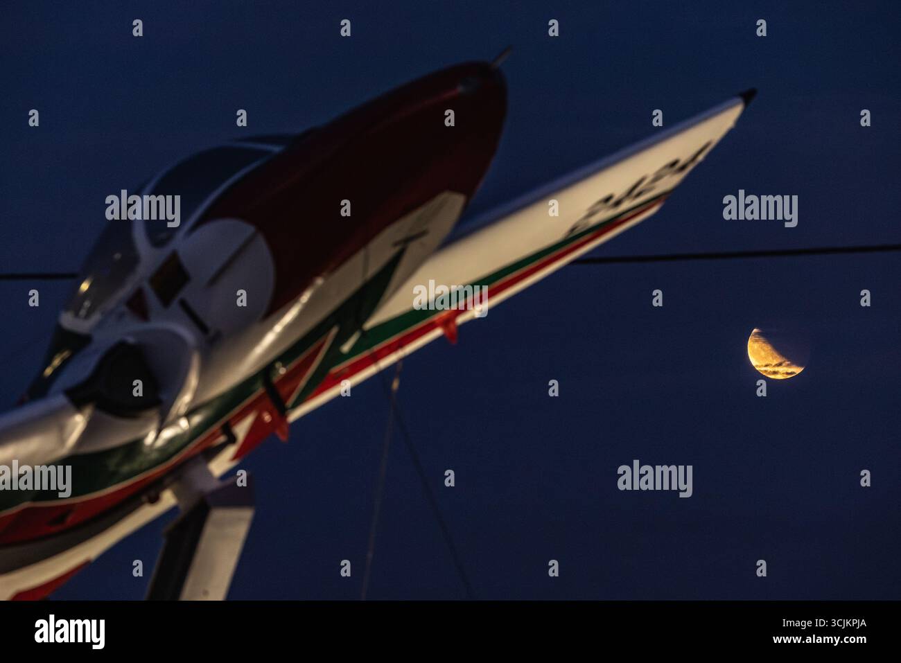 A red full moon, also known as a blood moon, is seen during a lunar ...